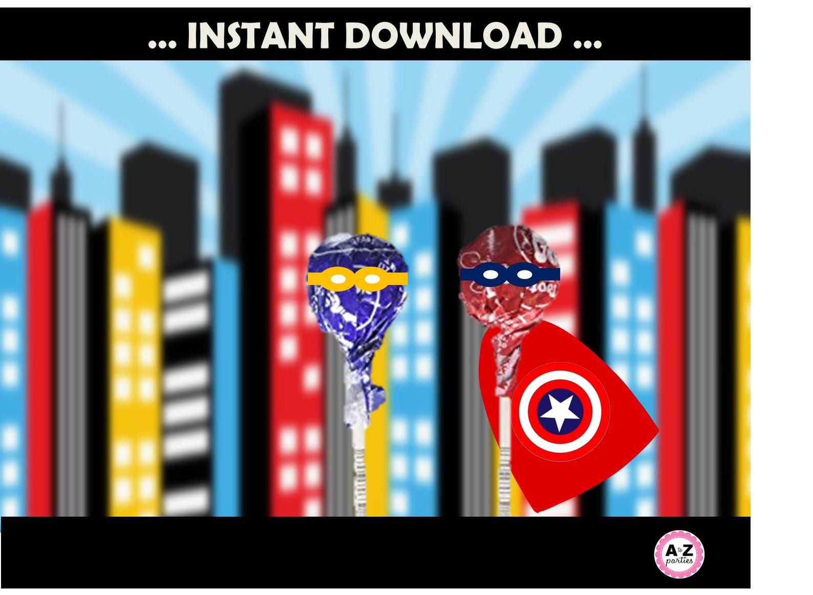 Download Superhero Capes for Lollipops Cape and Mask | Etsy