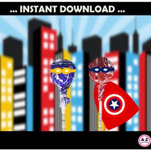 Download Superhero Capes for Lollipops Cape and Mask - Etsy Canada