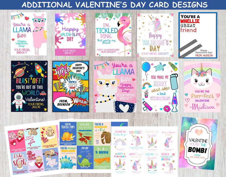 Valentine Favor Tags Editable You are a llama fun school | Etsy