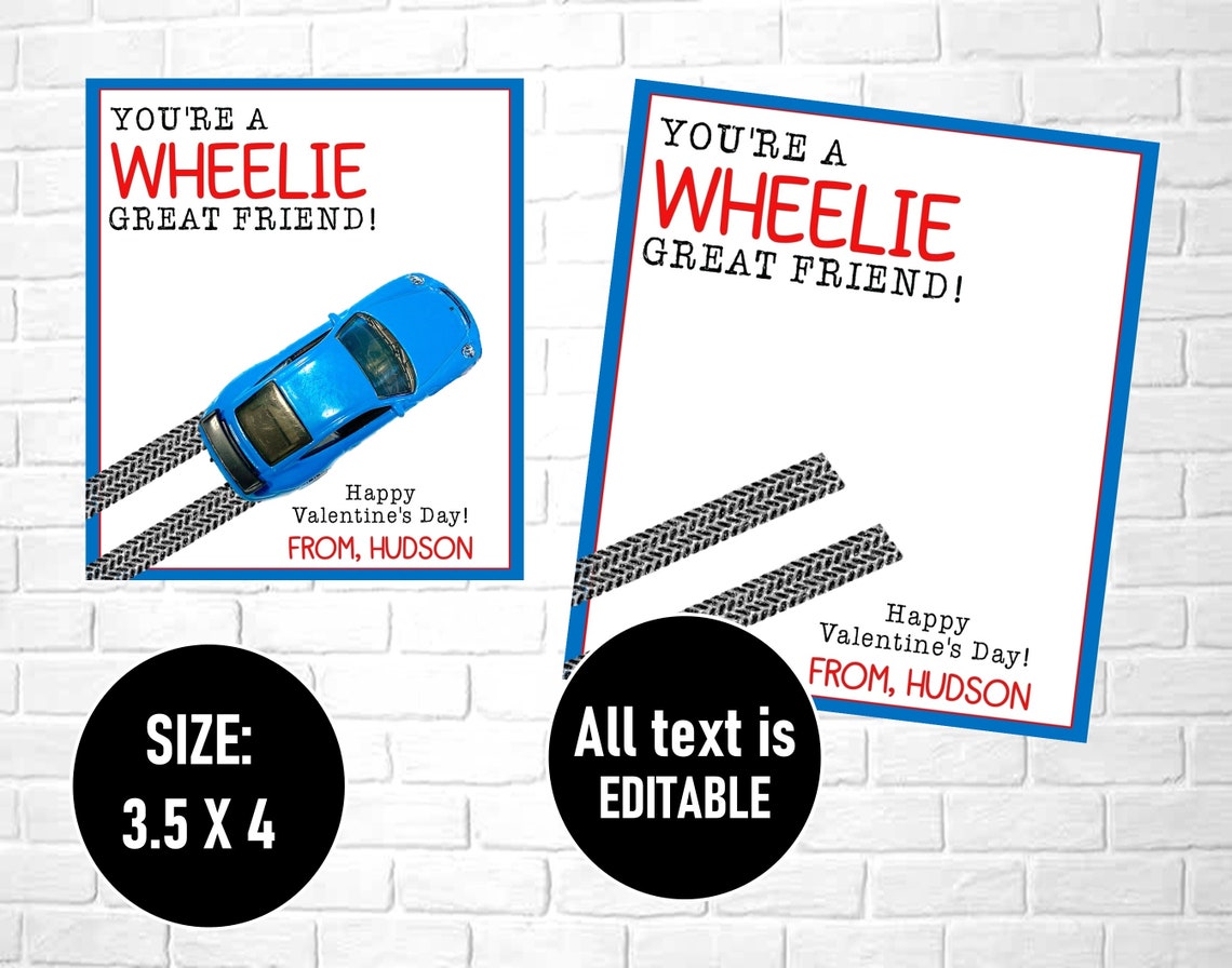 You're a Wheelie Great Friend Valentine's Day Card | Etsy