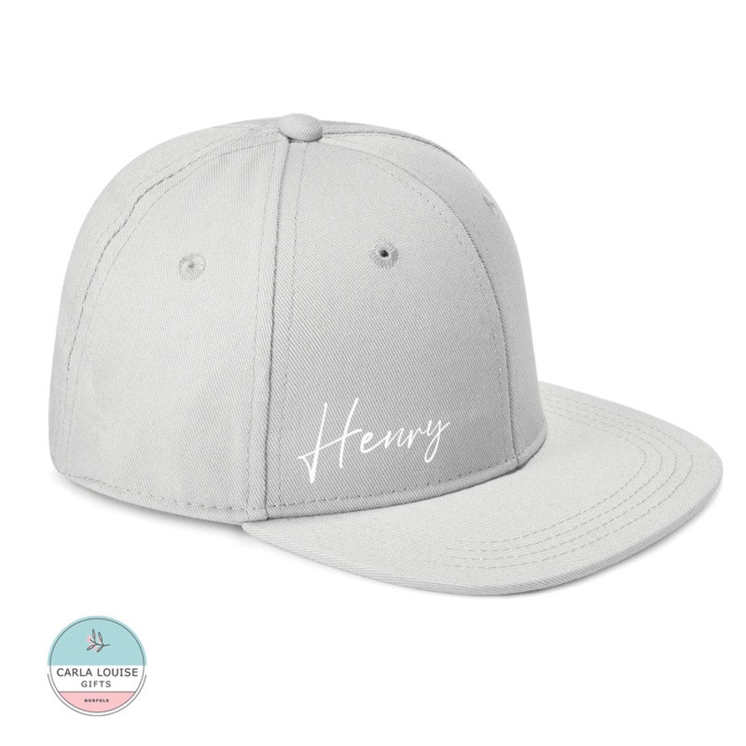 Kids Personalised Initial Snapback Hat, Boys Name Cap, Girls Cap ...