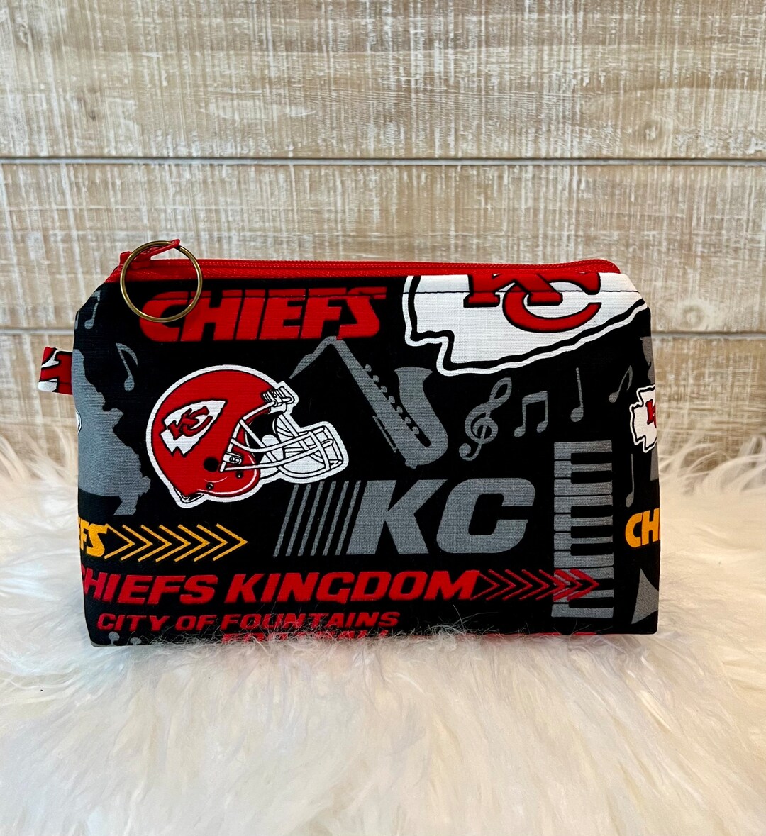 Kansas City Chiefs Cosmetic Pouch - Chiefs Accessory Pouch - KC Makeup ...