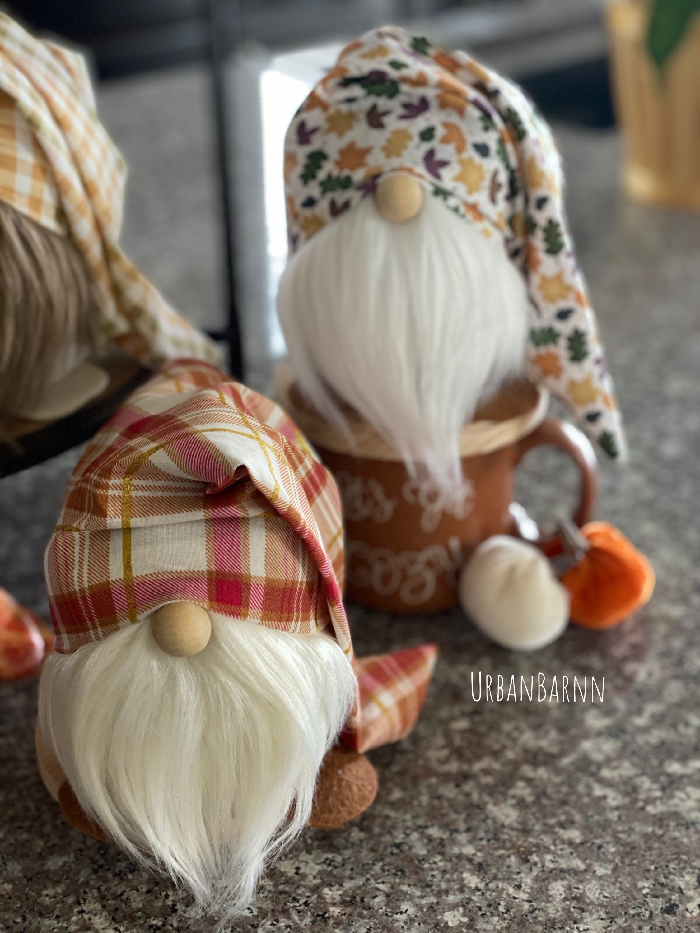 Fall Gnome Harvest Gnome Farmhouse Gnome Halloween Plaid - Etsy
