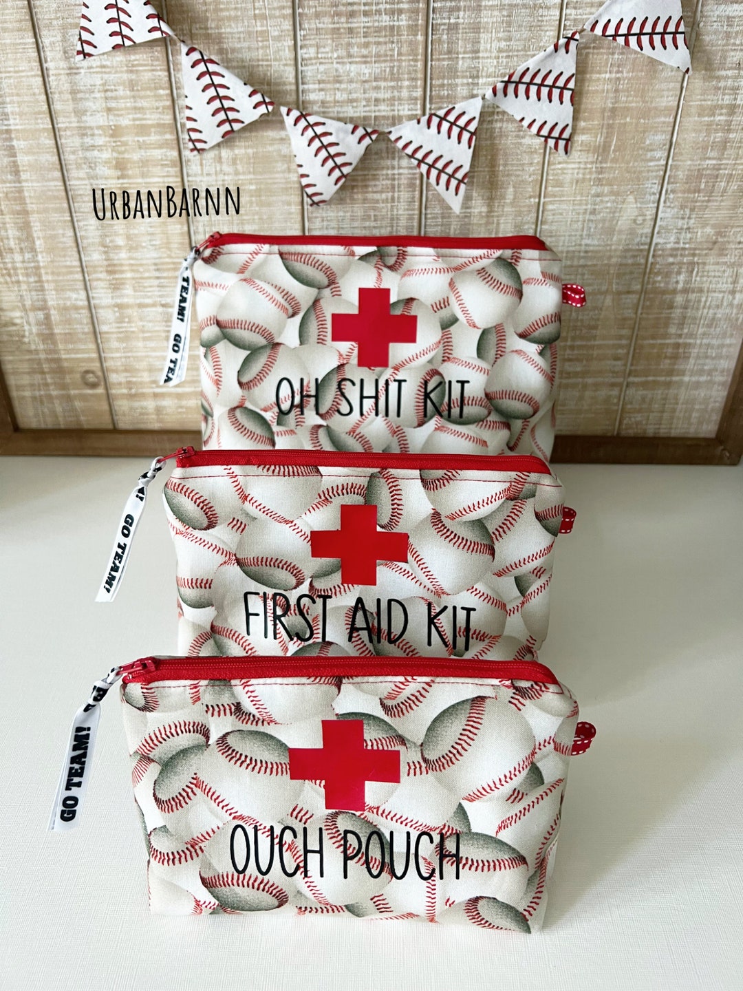 Baseball Pouch, Sports First Aid Kit Bag, Make up Bag, First Aid Pouch ...