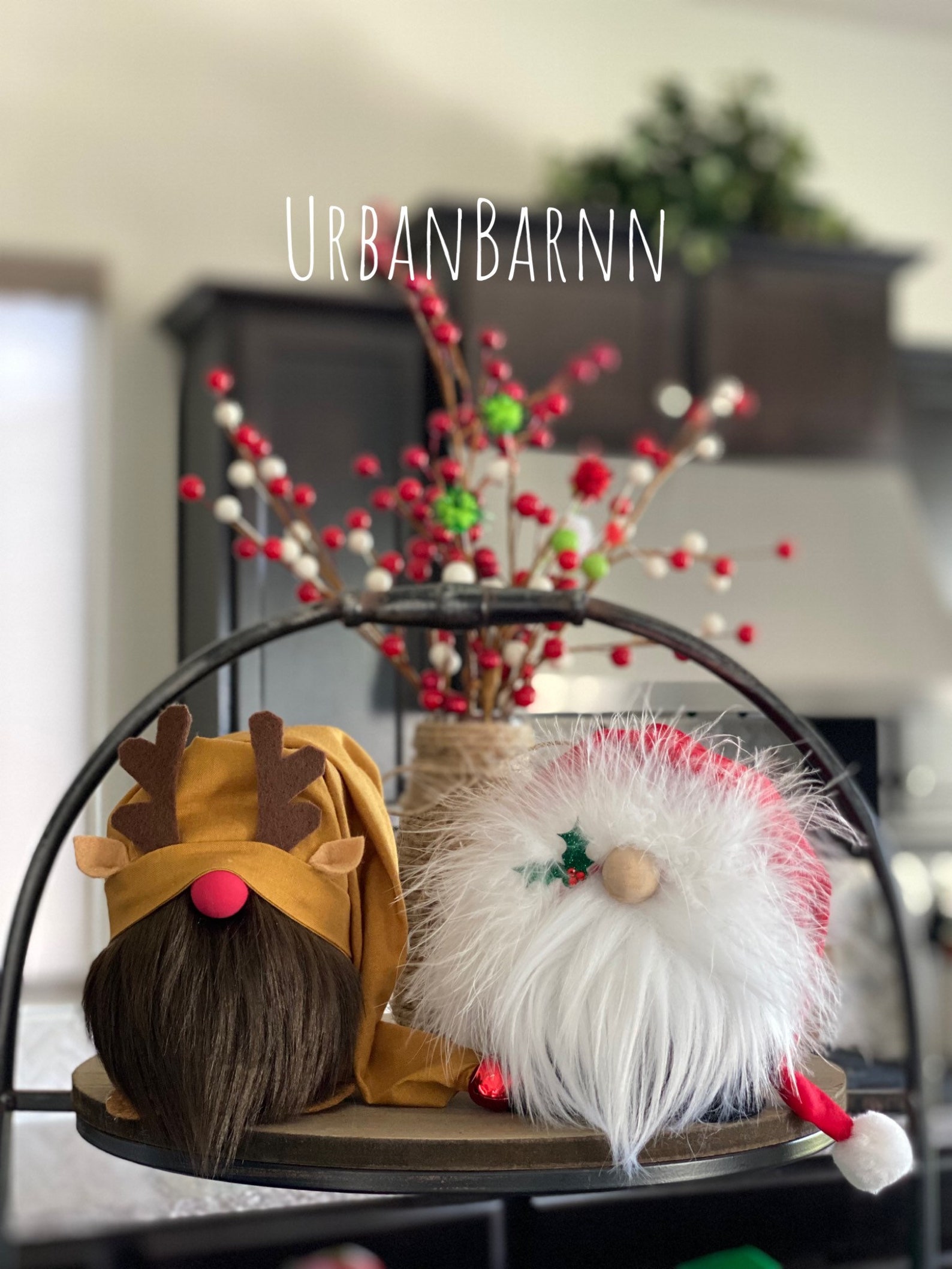 Santa and Rudolph Gnomes Santa Gnome Reindeer Gnome Rudolph - Etsy