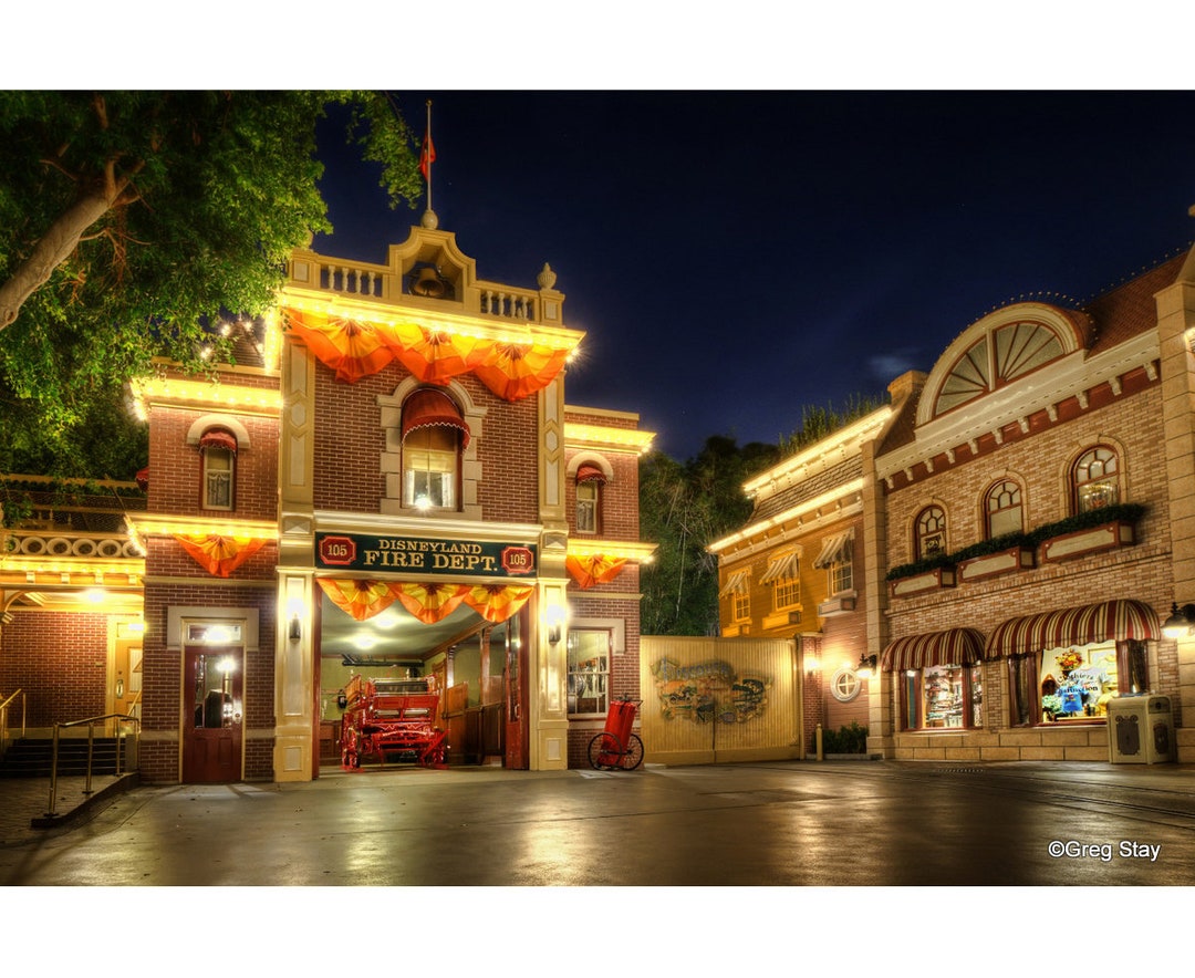 Disneyland Main Street Fire Station 153, BUY 2 GET 1 8x12 Print Free Fuji Pearl Paper / Metal ...