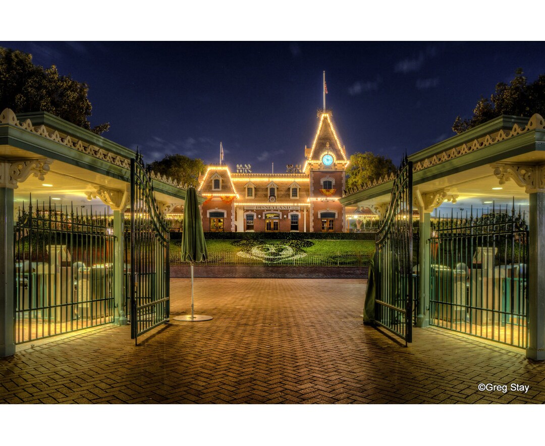 Disneyland Entrance Gate Main Street Station 122, BUY 2 GET 1 8x12 ...
