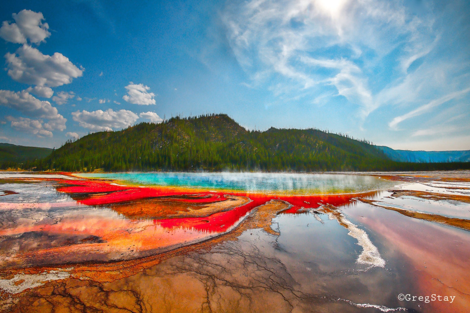 Grand Prismatic Spring Yellowstone Yellowstone National | Etsy
