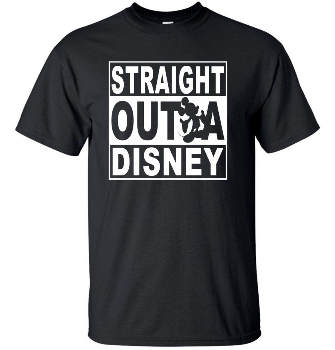 Straight Outta Disney Minni or Mickey... T-shirt - Etsy