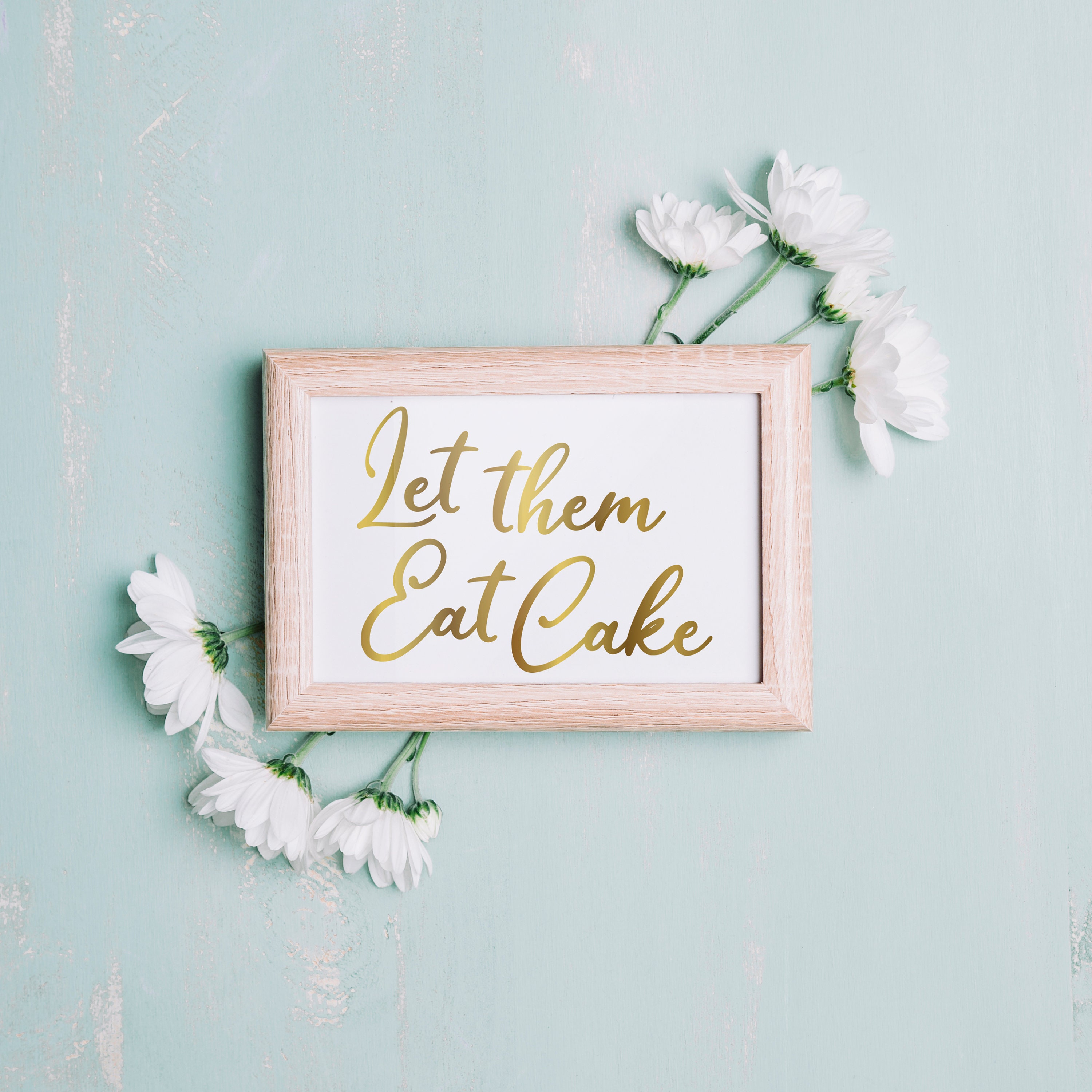 Let Them Eat Cake Gold Foil Sign / Cake Sign / Dessert Table - Etsy