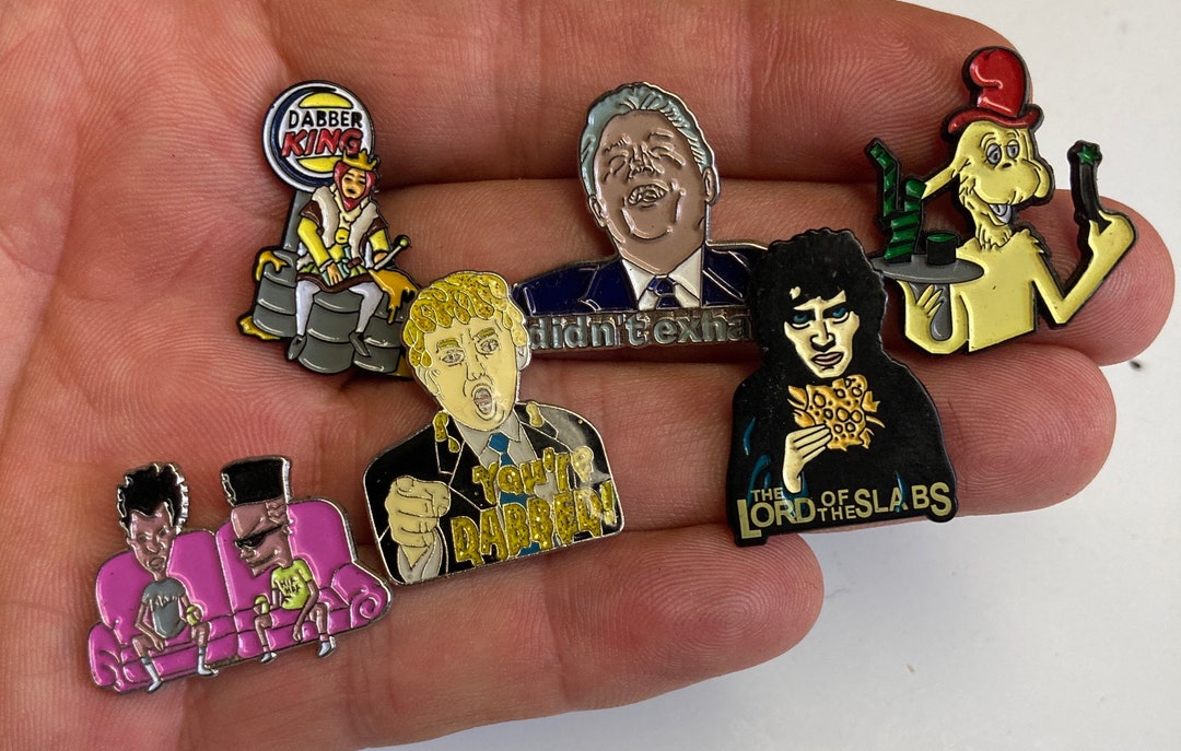 6 Silly Dab Lapel Pins , Shatter, Dabs, Oil , Hash, Sauce, Diamonds ...