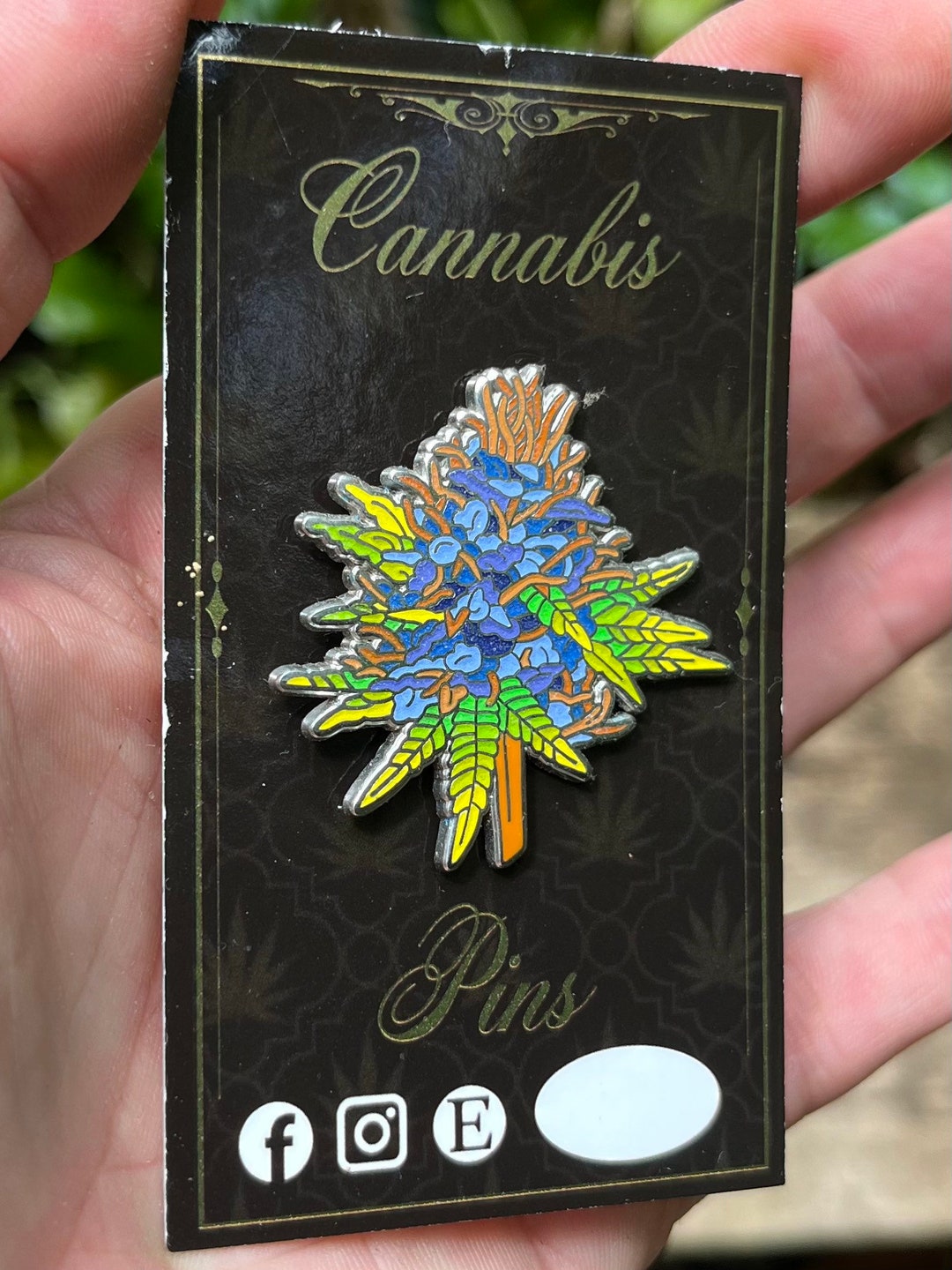 Blueberry Sherbet Cannabis Lapel Pin Pot Leaf Pins, 420, Dank Nugs - Etsy