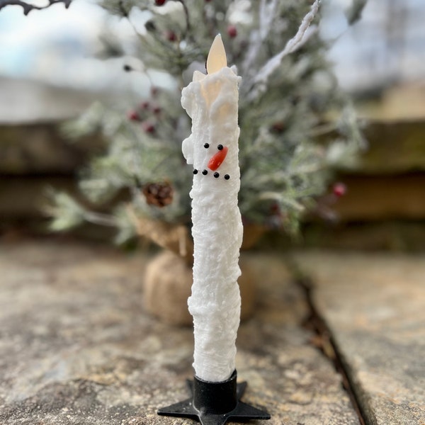 Snowman Candle - Etsy