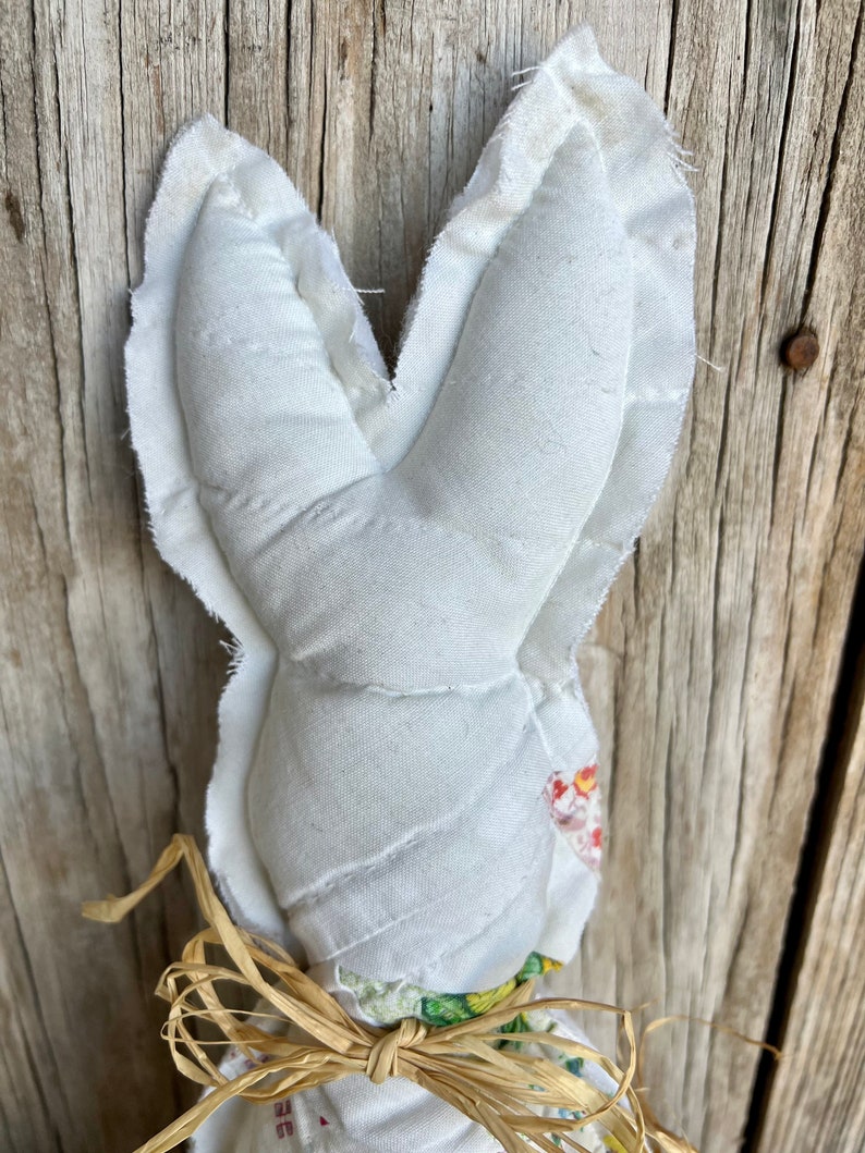 Vintage Quilt Easter Bunny Stuffed Fabric Bunny Easter Bunny - Etsy