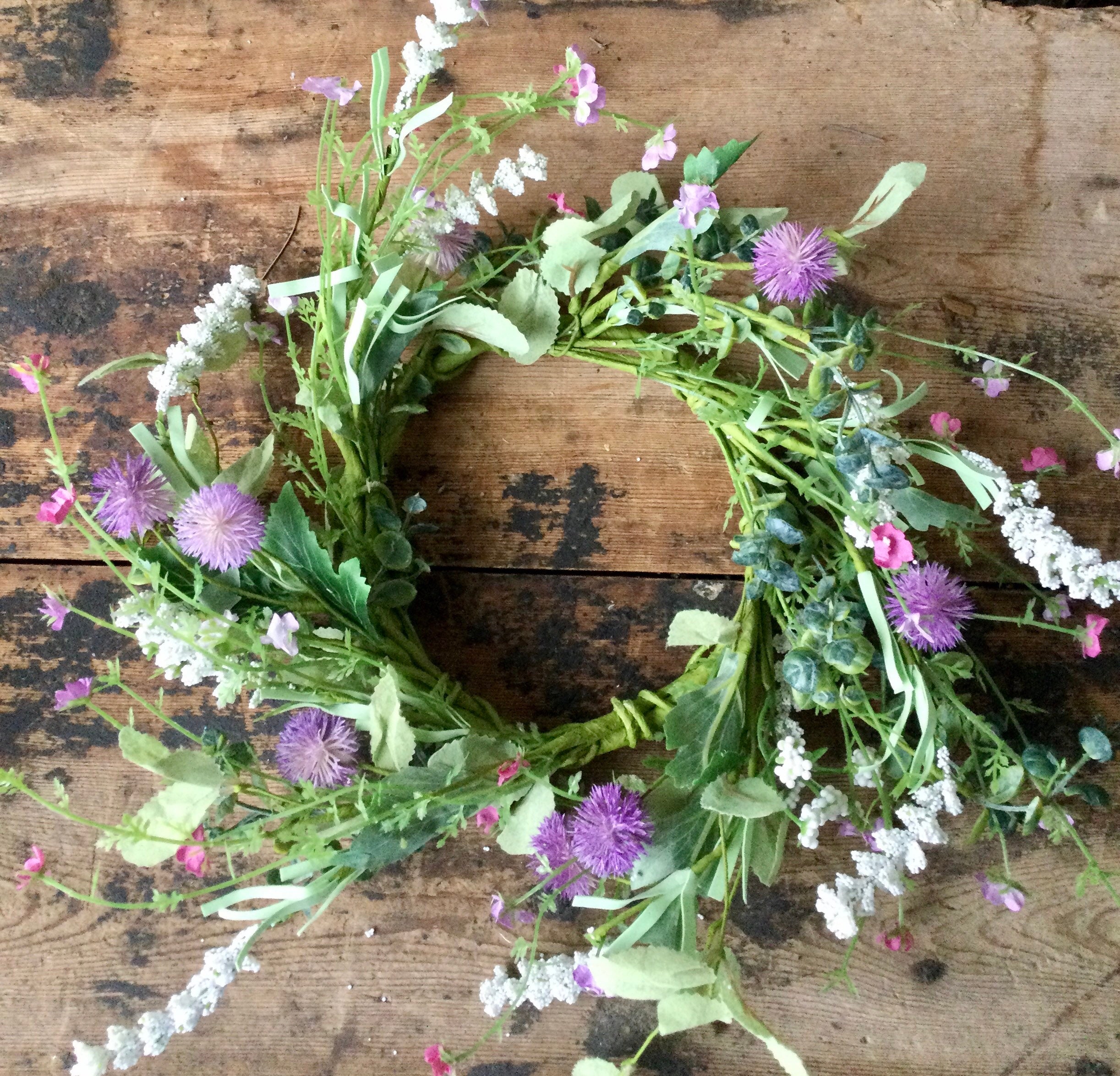 Wildflower Bouquet Spring Candle Ring Spring Wreath Wedding - Etsy