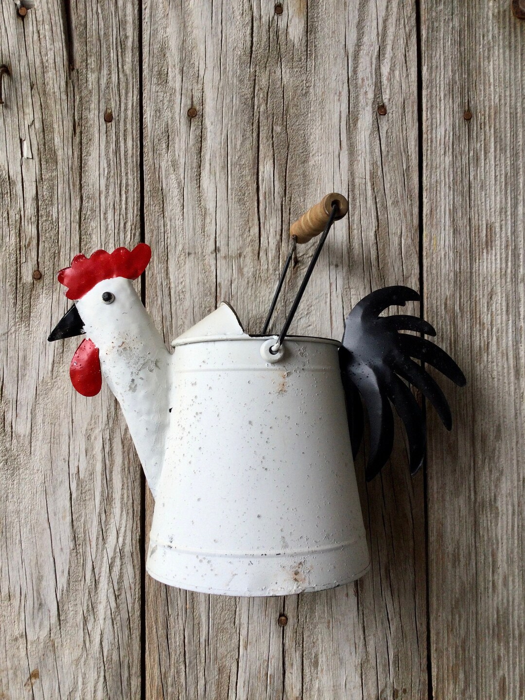 Metal Rooster Watering Can, Chicken Watering Can, Rooster Decor ...