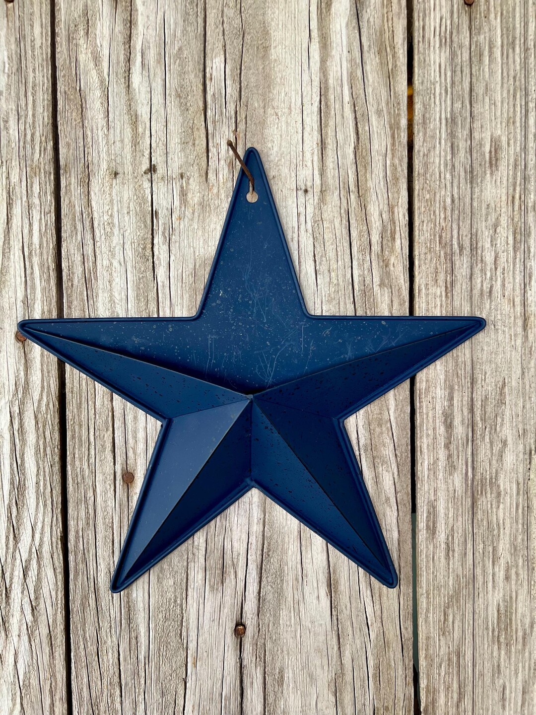 12" Navy Wall Pocket Barn Star, Blue Barn Star, Americana Barn Star ...