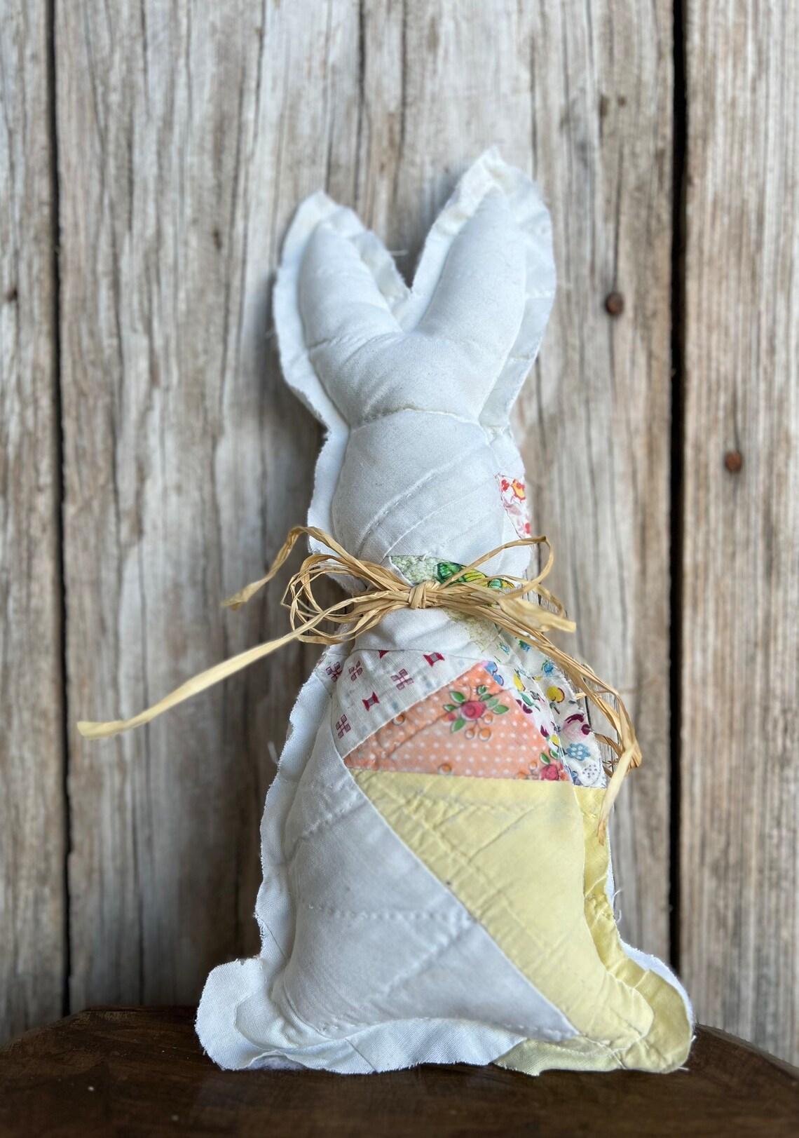 Vintage Quilt Easter Bunny Stuffed Fabric Bunny Easter Bunny - Etsy