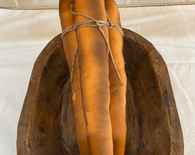 Set of 3 Primitive Carrots, Easter Carrot, Antiqued Carrot, Fabric ...
