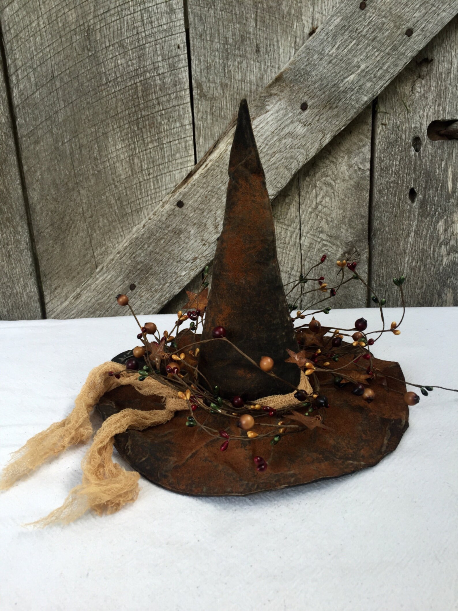 Primitive Witch Hat, Halloween Witch Hat, Primitive Halloween Decor ...