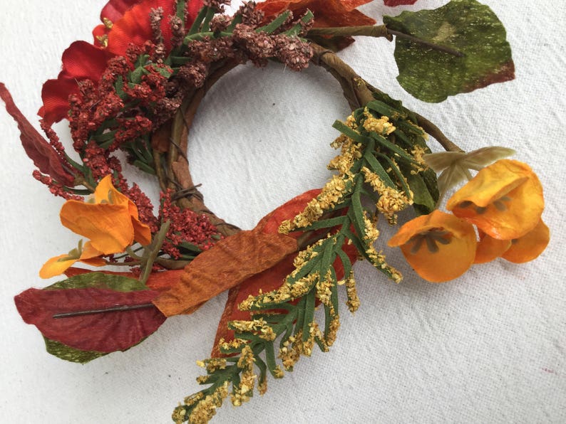 Poppy Candle Ring Fall Candle Ring Fall Floral Candle Ring - Etsy