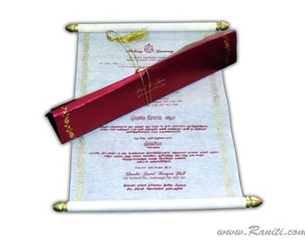 Scroll Wedding Invitationscroll Invitationengagement - Etsy