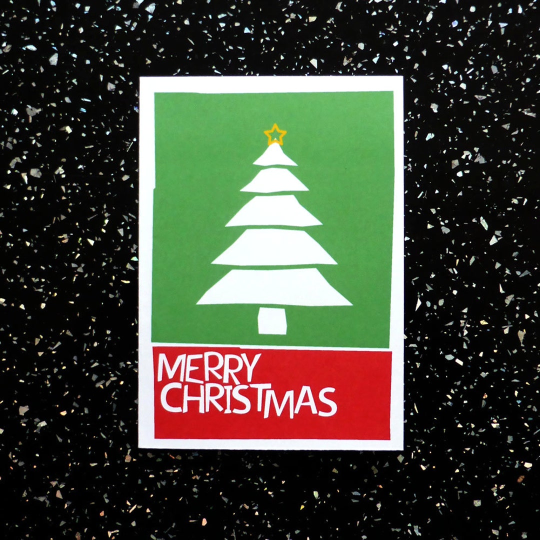 Christmas Card - Tree Illustration - Christmas Tree - Merry Christmas ...
