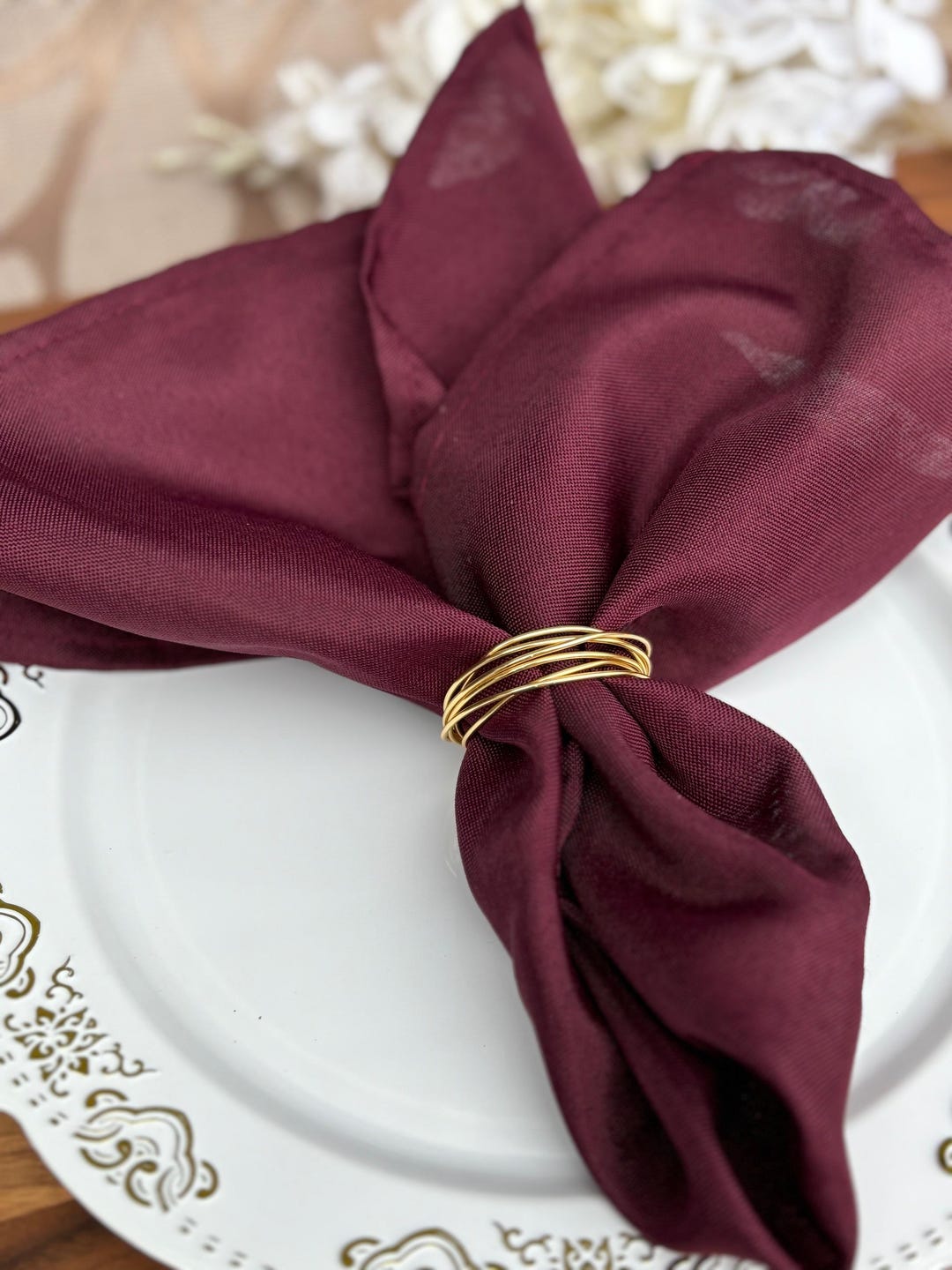 Napkin Ring Holders, Napkin Holder Rings, Gold Napkin Rings, Wooden ...