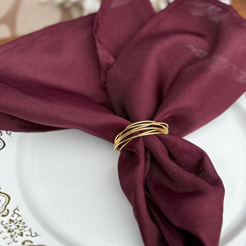 Gold Napkin Ring - Etsy
