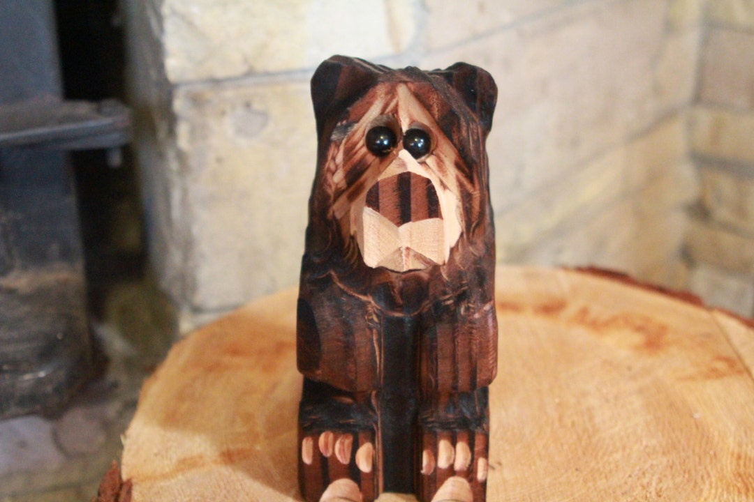 Chainsaw Carved Bear Cub - Etsy