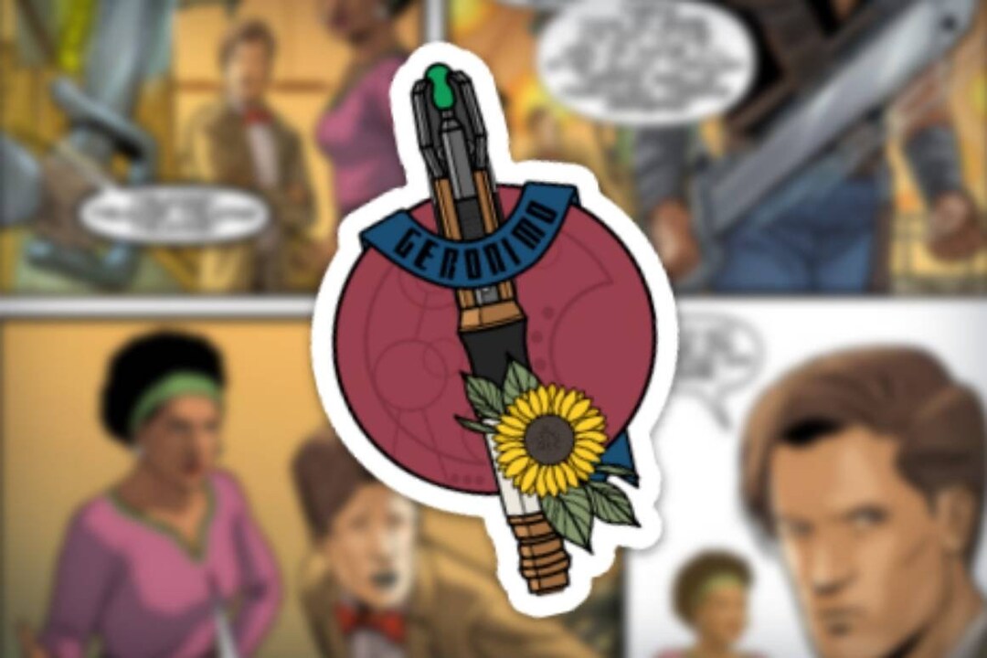 Geronimo Dr Who Themed 11th Doctor Vinyl Sticker - Etsy