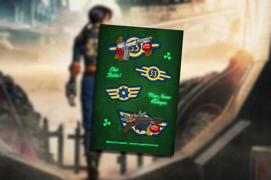 Fallout Themed [4"x6"] Vinyl Sticker Sheet - Etsy