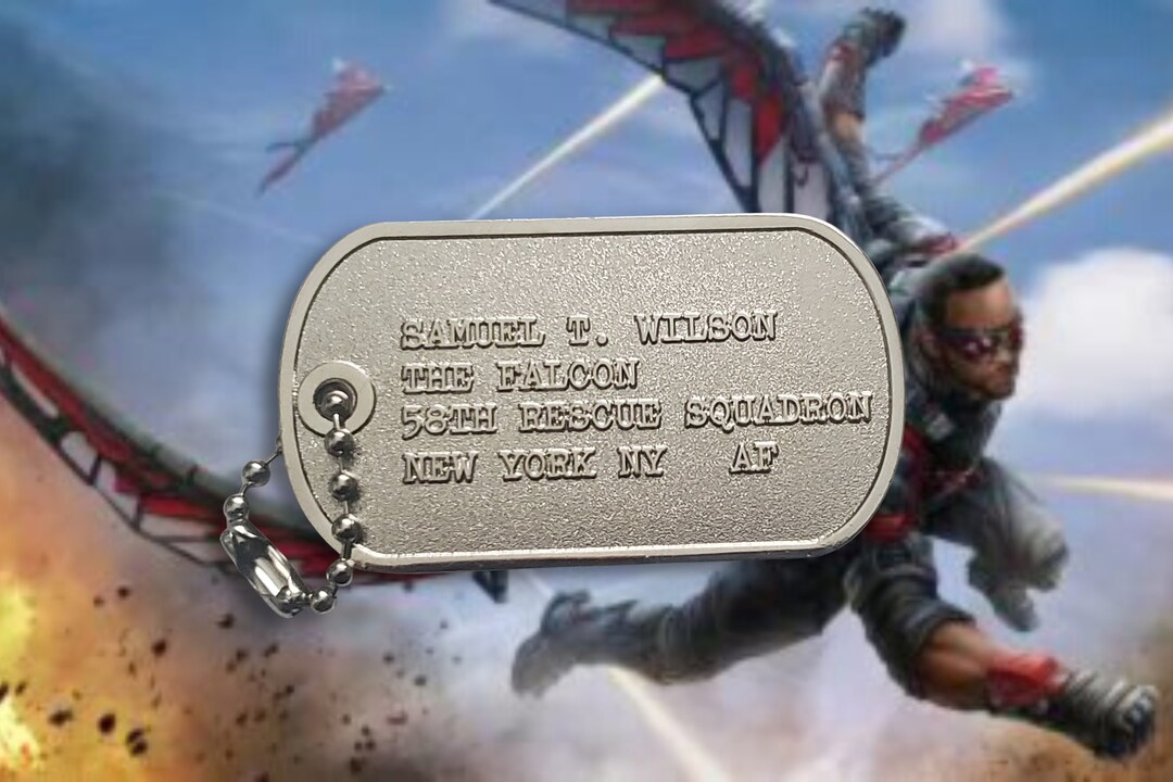 Falcon Inspired sam Wilson Dog Tag Style Enamel - Etsy