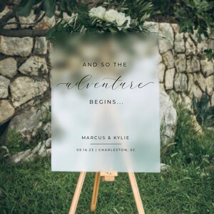 Frosted Acrylic Wedding Sign | Frosted Wedding Signage | Frosted ...