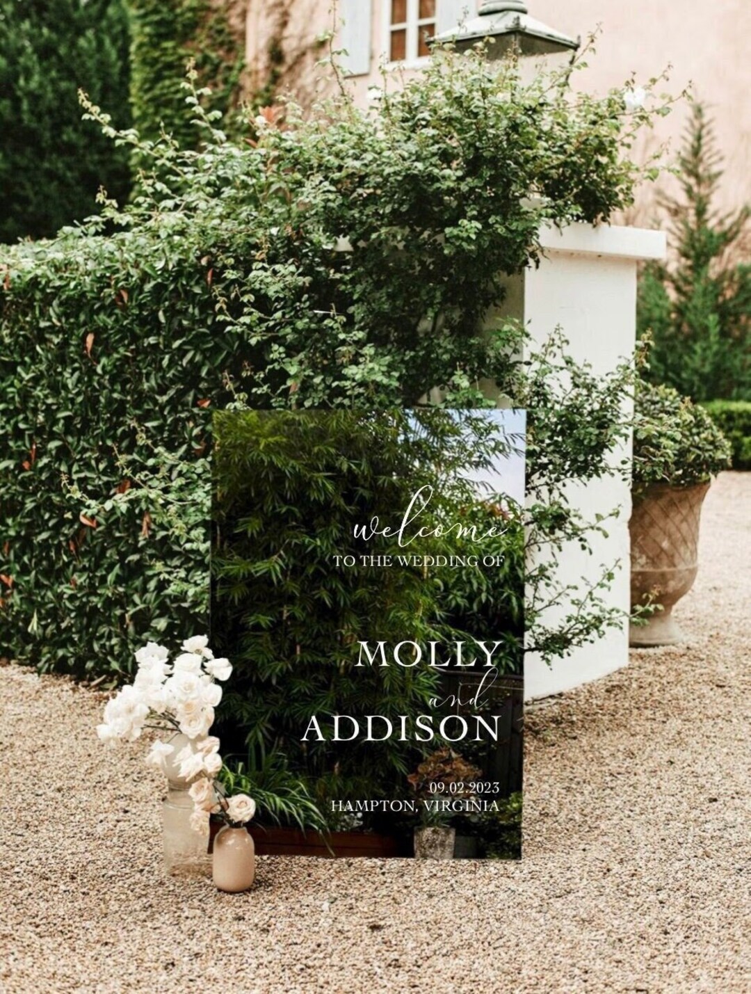 Mirror Welcome Sign Arch Mirror Wedding Sign Silver Mirror - Etsy