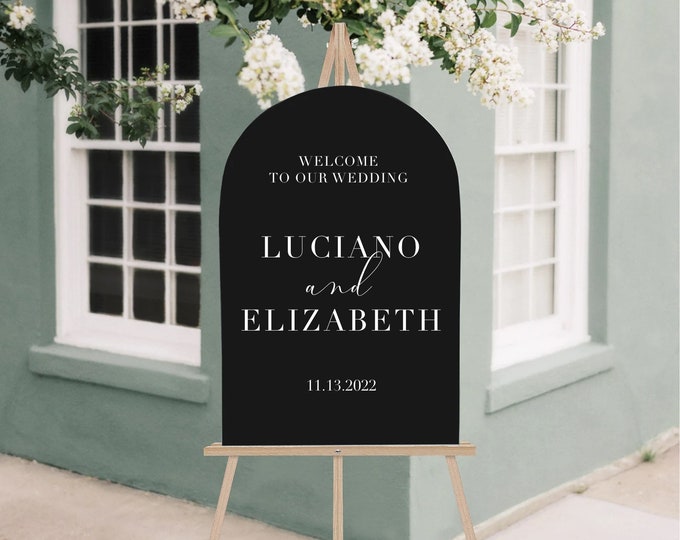 Arch Wedding Sign Arched Acrylic Welcome Sign Wedding Decor Custom ...