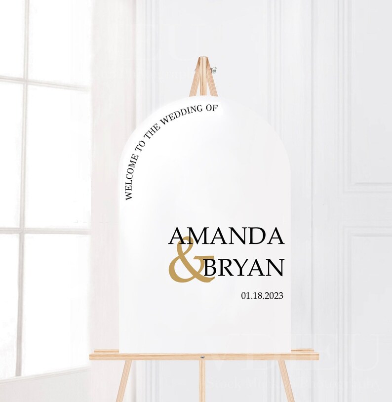 Arch Wedding Sign Arched Acrylic Welcome Sign Wedding - Etsy