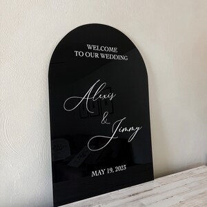 Arch Wedding Sign Arched Acrylic Welcome Sign Wedding - Etsy