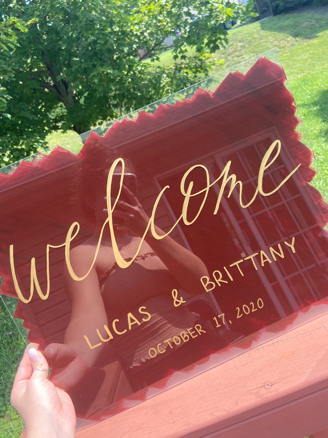 Acrylic/Glass Welcome Wedding Sign Customizable Glass | Etsy