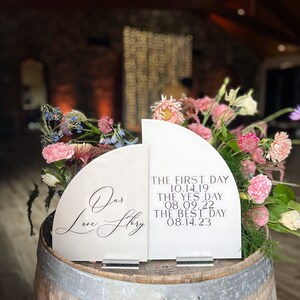 Half Arch Wedding Sign Set Half Arch Welcome Signs Acrylic Wedding ...