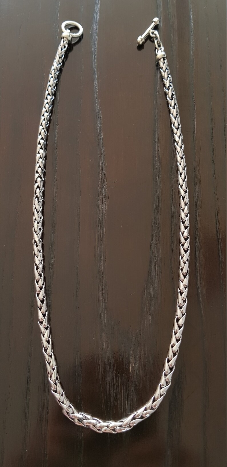 Men 9.25 Sterling Silver Heavy Rope Spike Chain Handmade. | Etsy