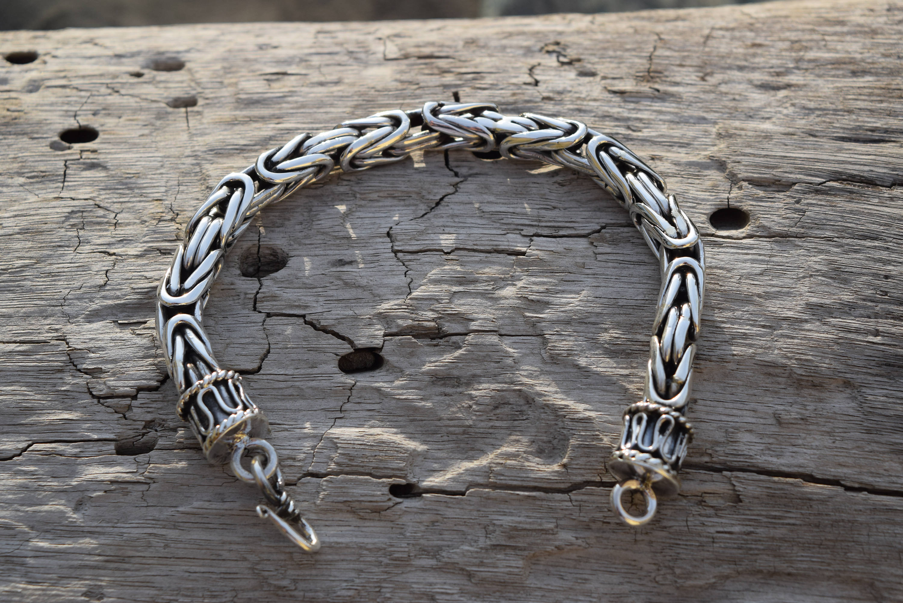 Men 9.25 Sterling Silver Heavy Bali Bracelet Handmade. | Etsy