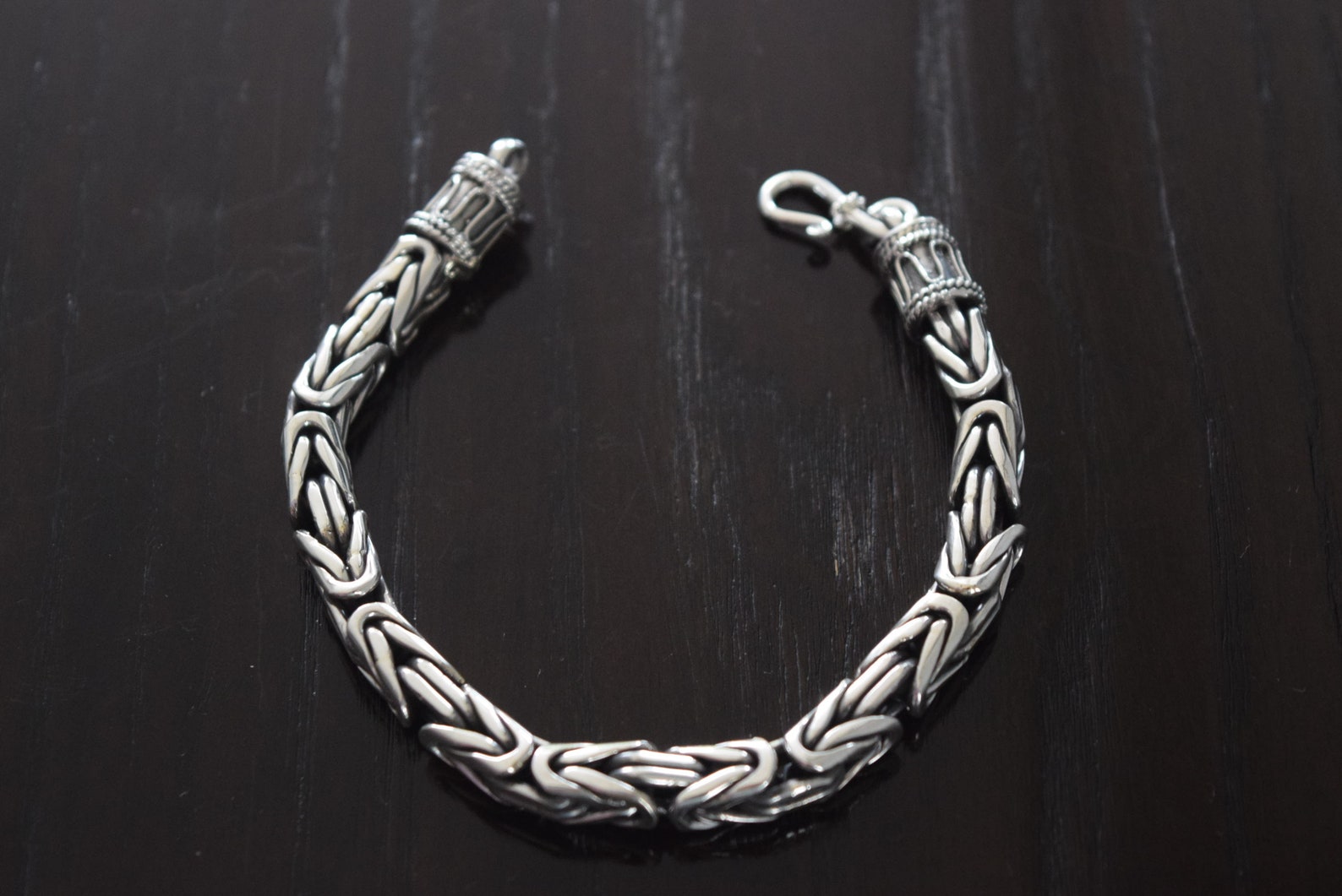Men .925 Sterling Silver Heavy Bali Bracelet Handmade. - Etsy