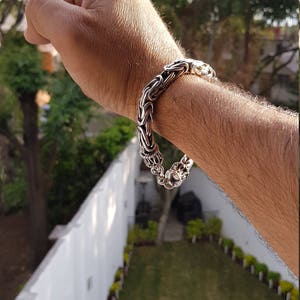 Men 9.25 Sterling Silver Heavy Bali Bracelet Handmade. - Etsy