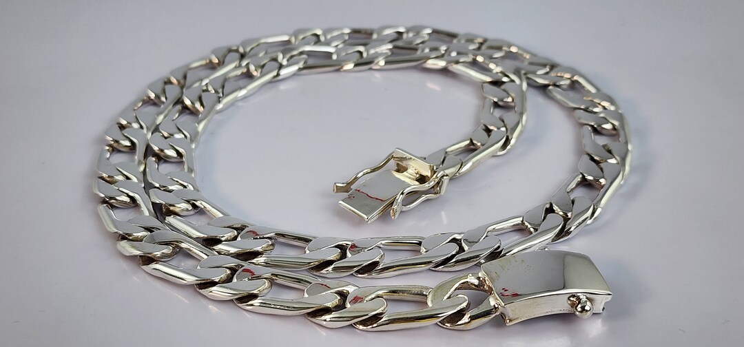Mens 9.25 Sterling Silver Thick and Heavy Chain One by One Style ...