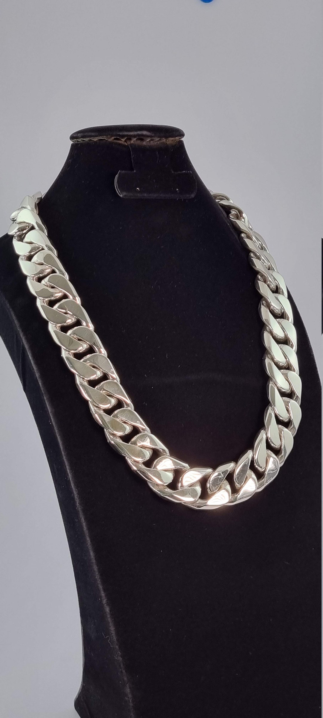 Men 925 Sterling Silver Very Thick and Heavy Cuban Link Chain 900 Grams ...