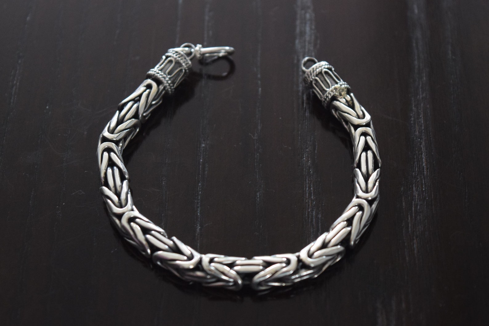 Men .925 Sterling Silver Heavy Bali Bracelet Handmade. - Etsy