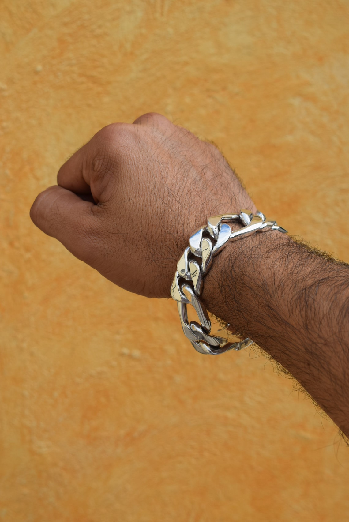 Mens .925 Sterling Silver Thick and Heavy Three by One chain | Etsy