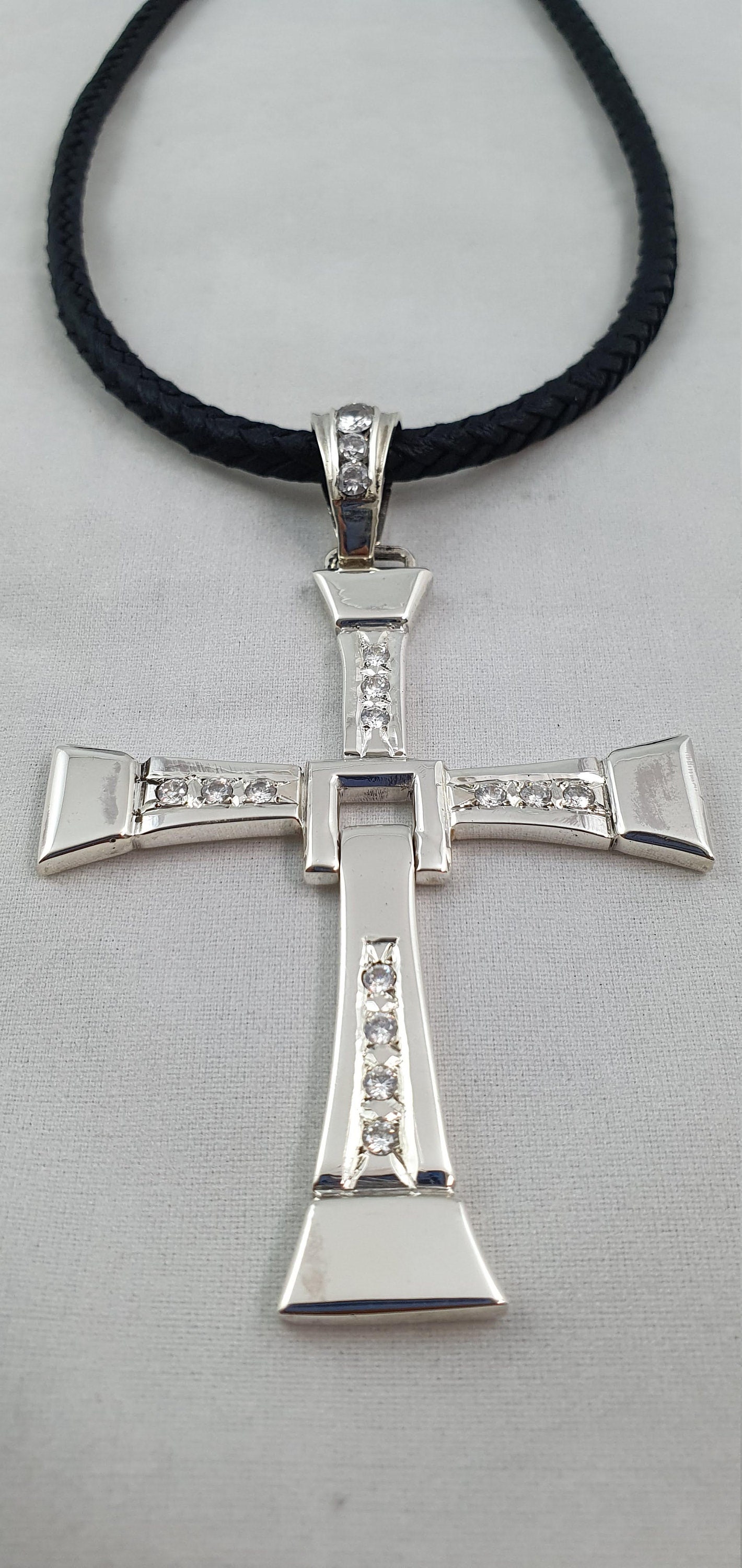 925 Solid Sterling Silver Special Cross Zirconias Pendant - Etsy