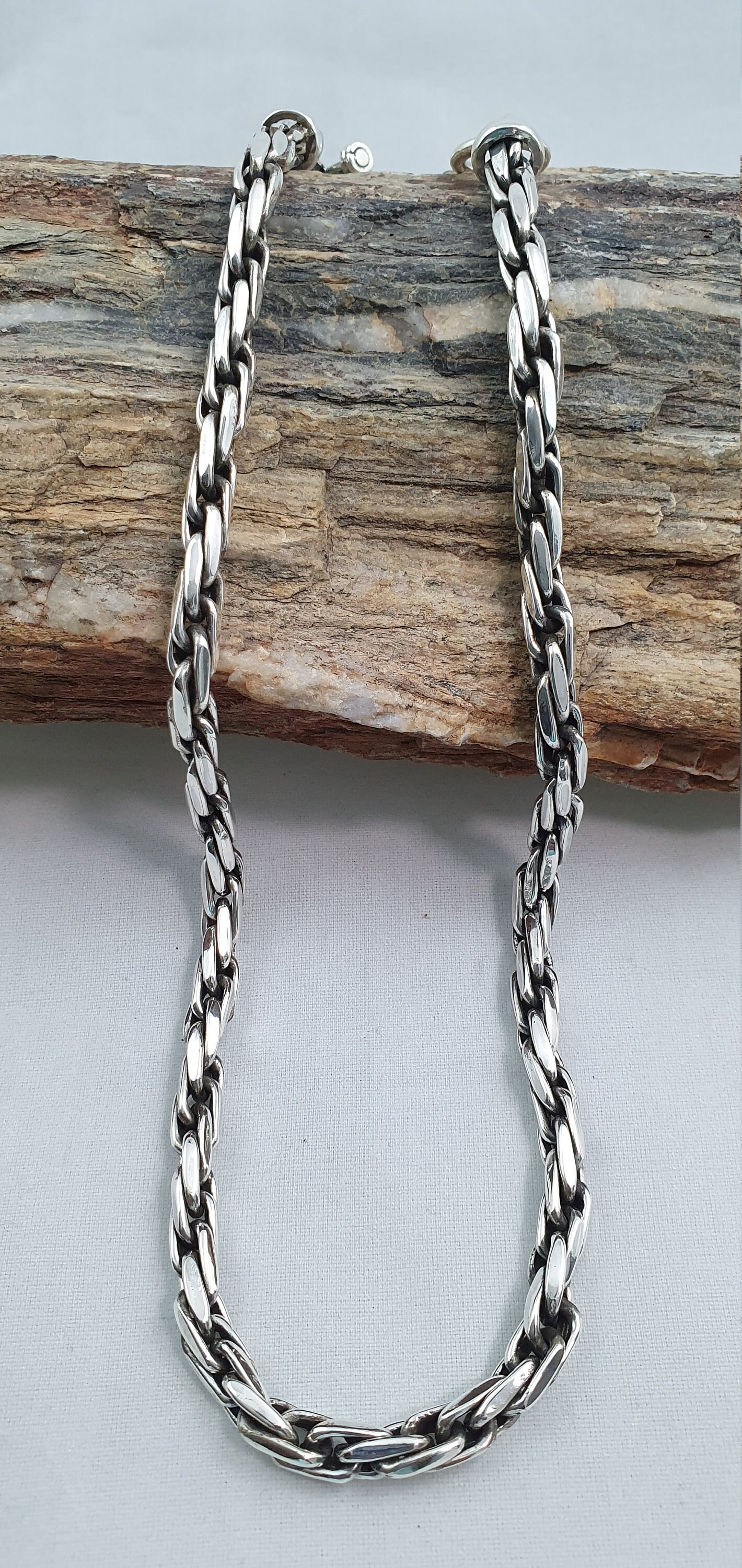 Men 925 Sterling Silver Heavy Rope Chain Link Handmade - Etsy Hong Kong